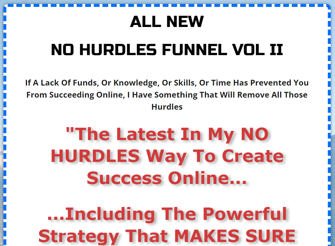 NH D4U Funnel – Black Friday 2025 Sale – No Hurdles Online Success